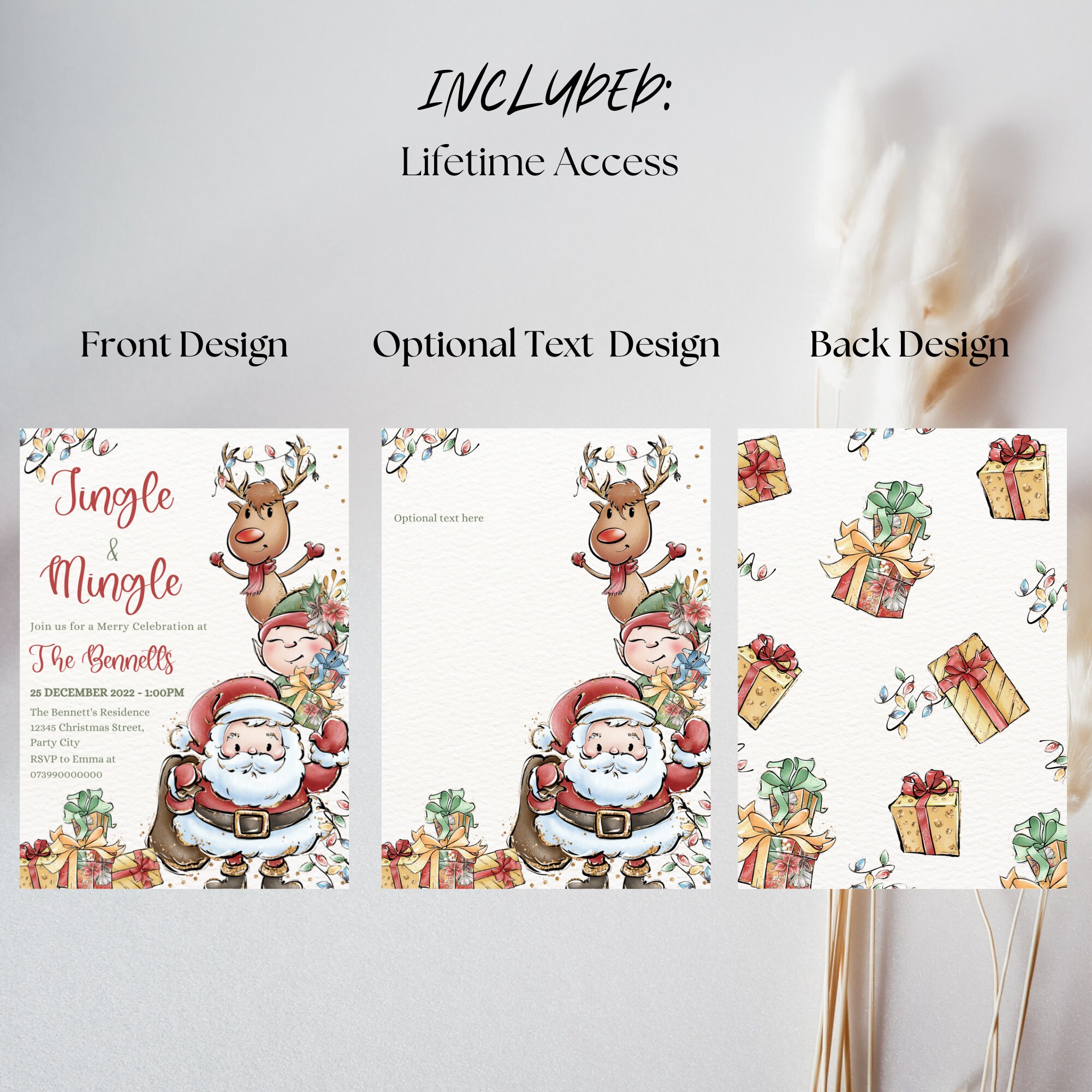 Editable Christmas Party Invitation, Kids Christmas Party Invite ...