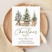 Editable Christmas Party Invitation, Boho Christmas Invite, Christmas ...