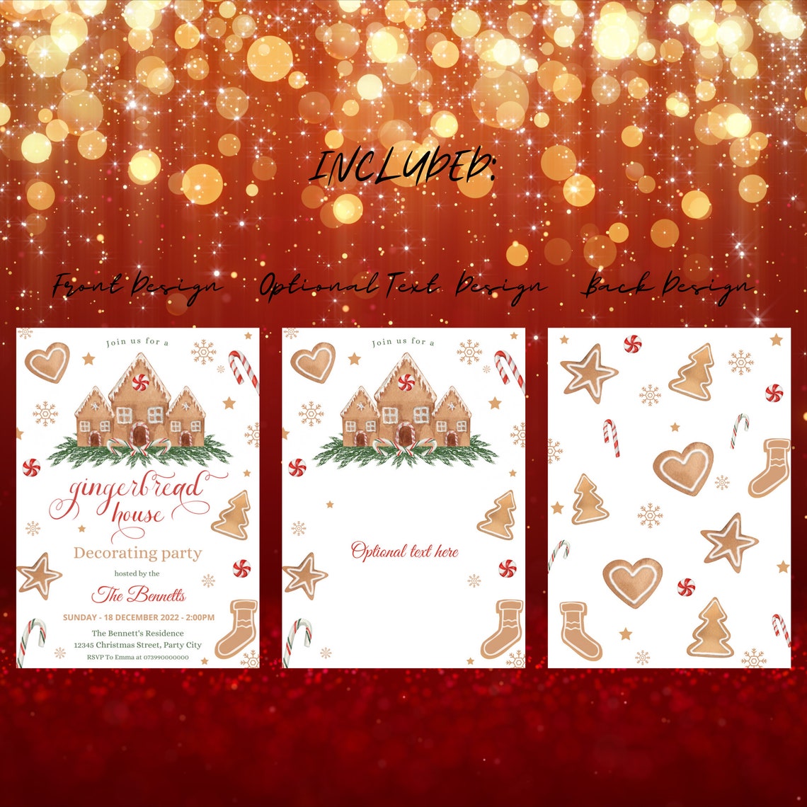 Editable Gingerbread House Decorating Party Invitation - Etsy