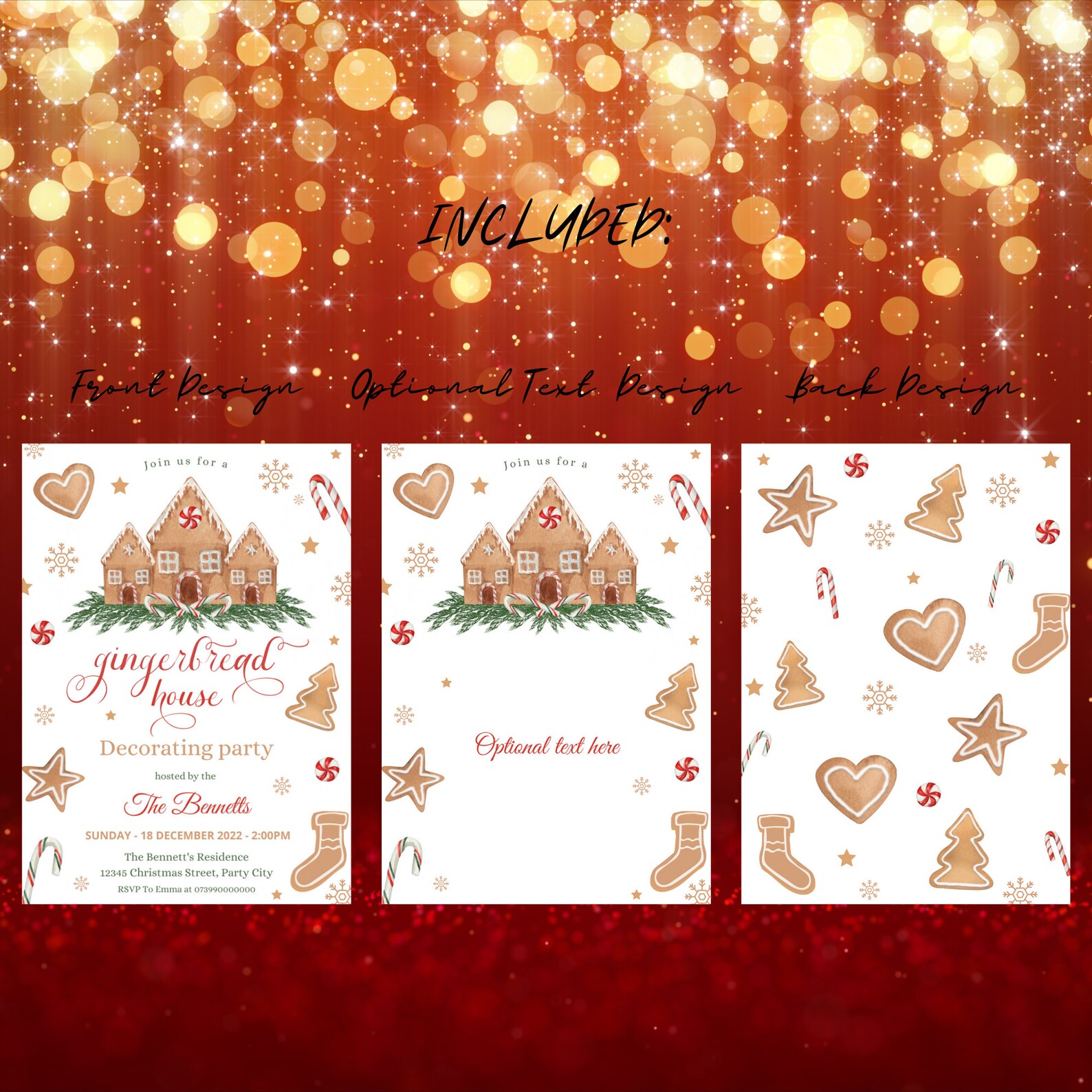 Editable Gingerbread House Decorating Party Invitation, Gingerbread ...