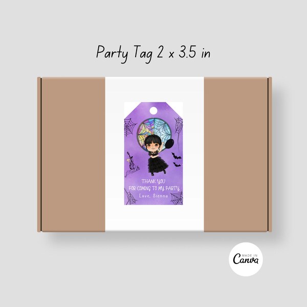 Wednesday Addams Thank You Tag - Etsy