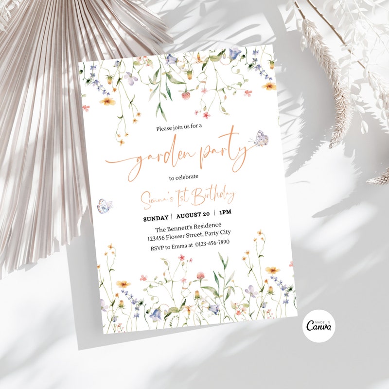 Flower Invitation - Etsy