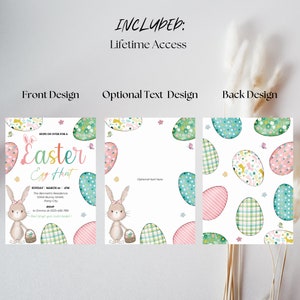 Editable Easter Egg Hunt Invitation, Egg Hunt Easter Card, Bunny Easter ...