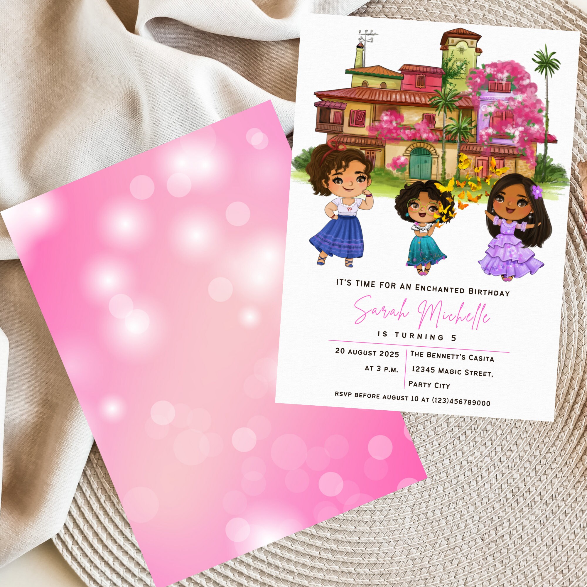 EDITABLE Encanto Birthday Invitation, La Familia Isabela Mirabel ...