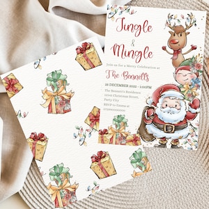 Editable Christmas Party Invitation, Kids Christmas Party Invite ...