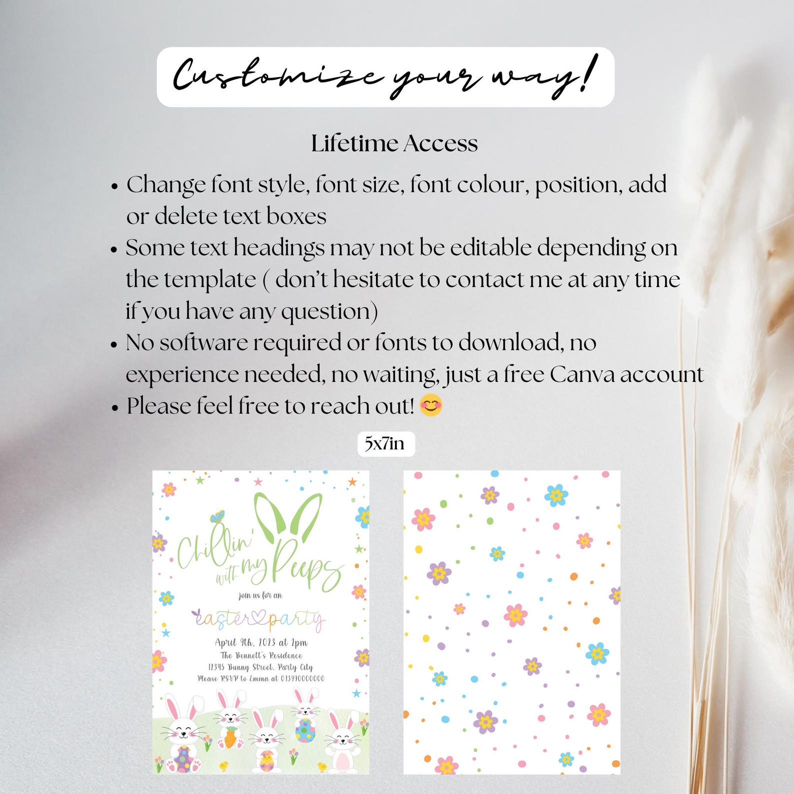 Editable Party With My Peeps Invitation, Easter Party Invitation ...