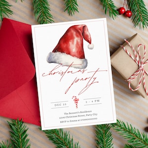 Editable Christmas Party Invitation, Christmas Party Invitation, Party ...