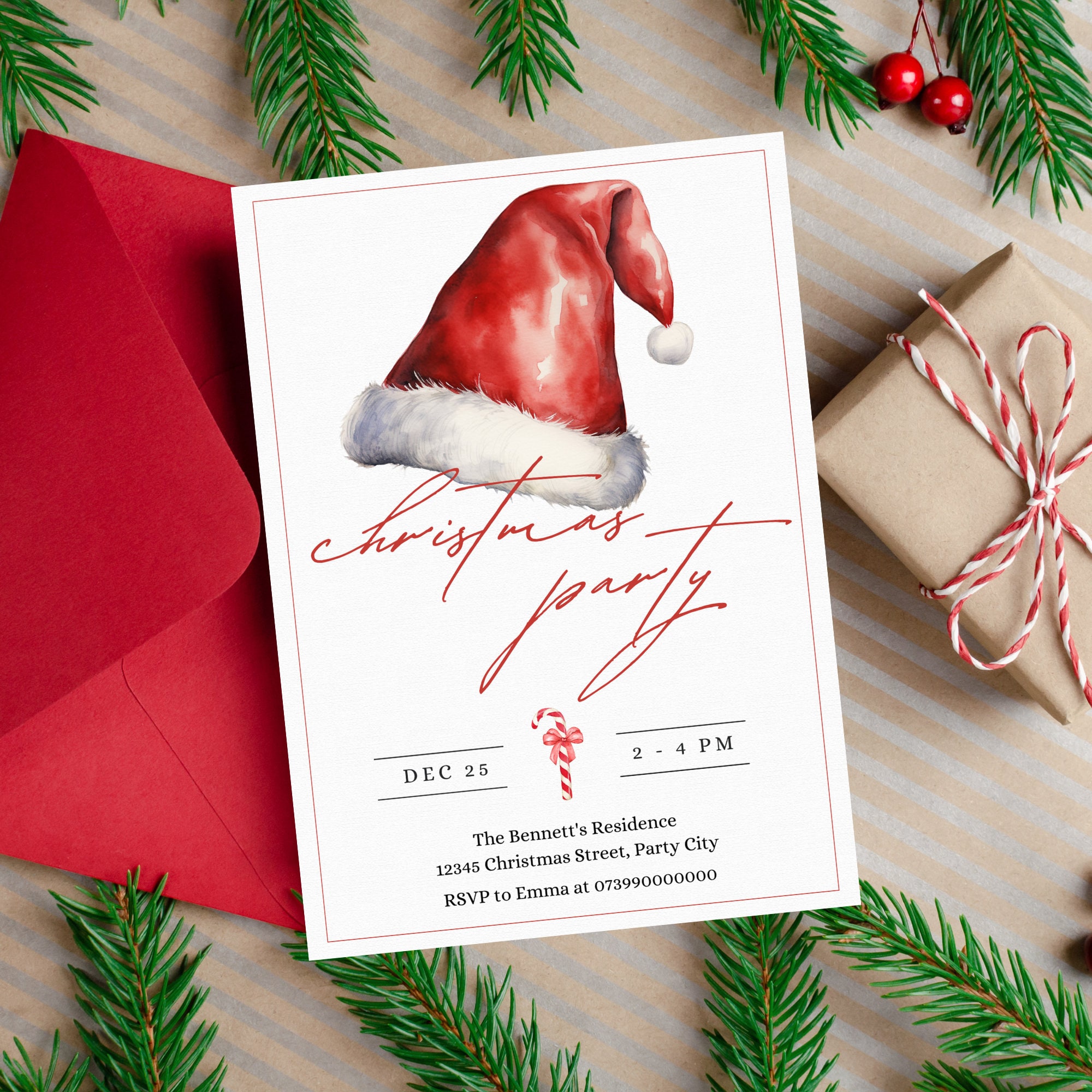 Editable Christmas Party Invitation Christmas Party - Etsy UK