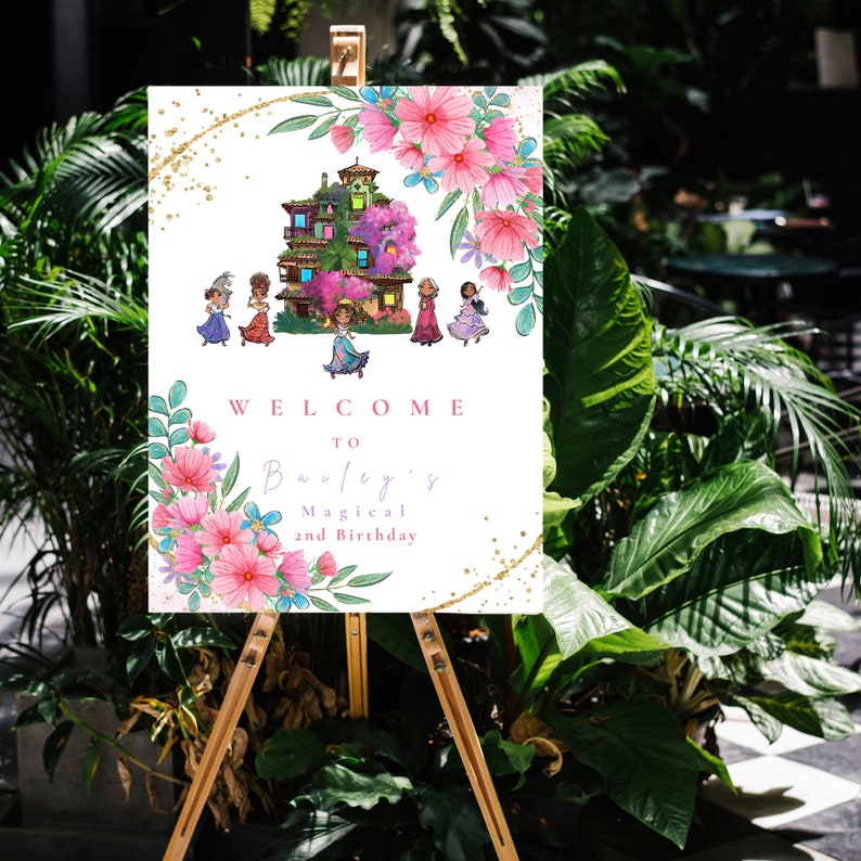 EDITABLE Encanto Birthday Welcome Sign, Casita Birthday Party Sign ...