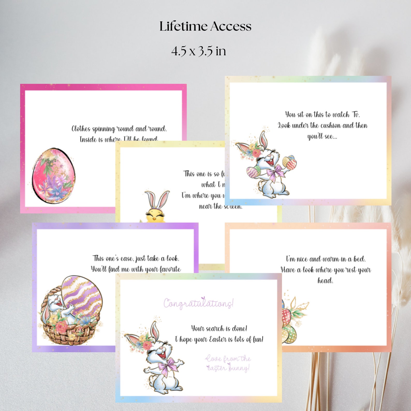 Editable Indoor Easter Scavenger Hunt for Kids, Easter Egg Hunt Clues ...