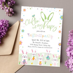 Editable Party With My Peeps Invitation, Easter Party Invitation ...