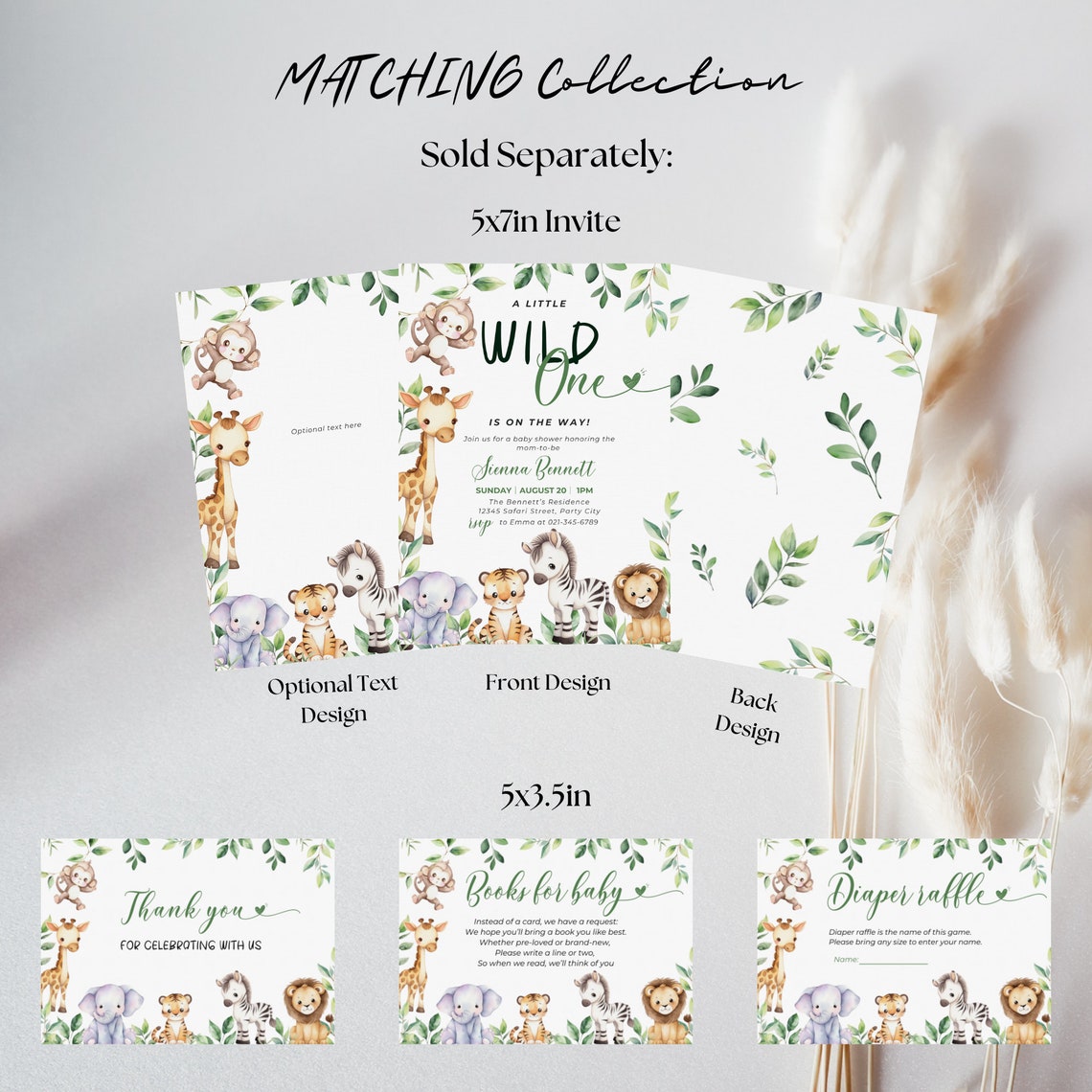 Editable A Little Wild One Baby Shower Welcome Sign Greenery - Etsy