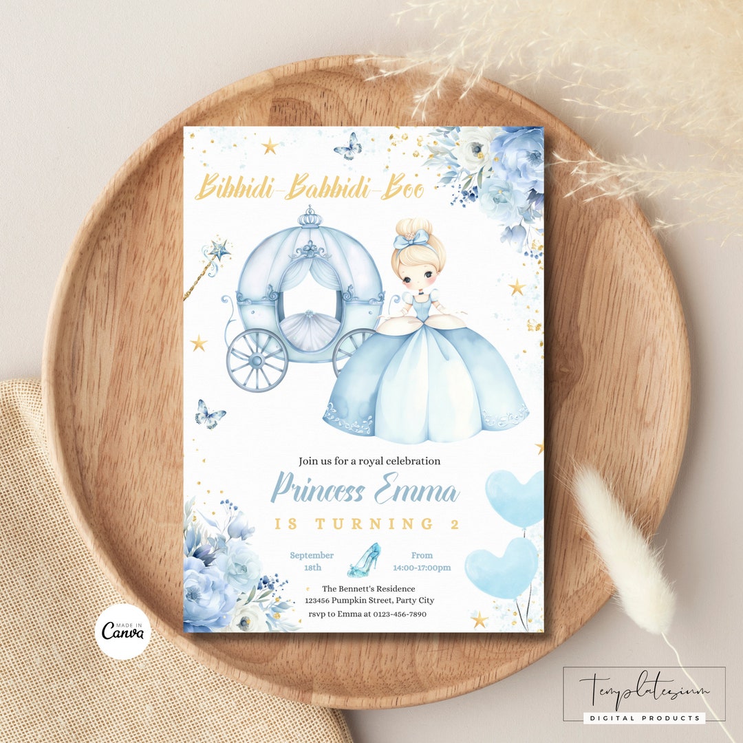 Cinderella Birthday Invitation Princess Cinderella Invitation Magical ...