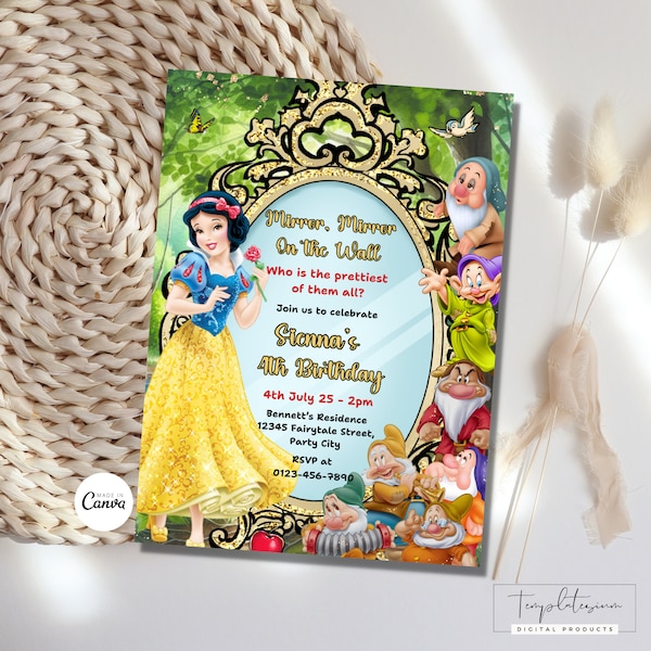 Snow White Invitation - Etsy