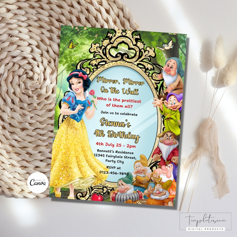 Snow White Invitation - Etsy