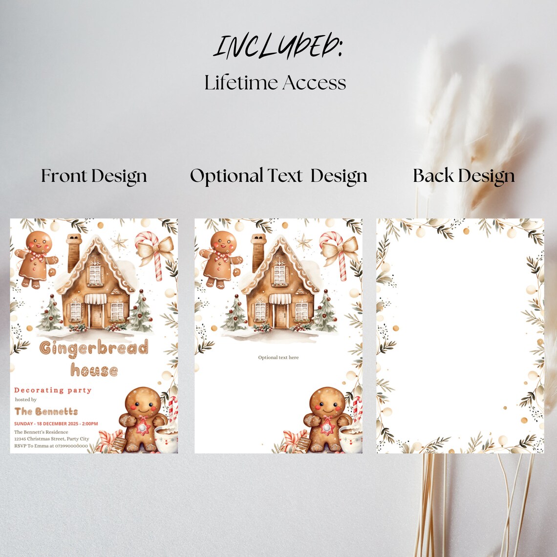 Editable Gingerbread House Decorating Party Invitation, Gingerbread ...