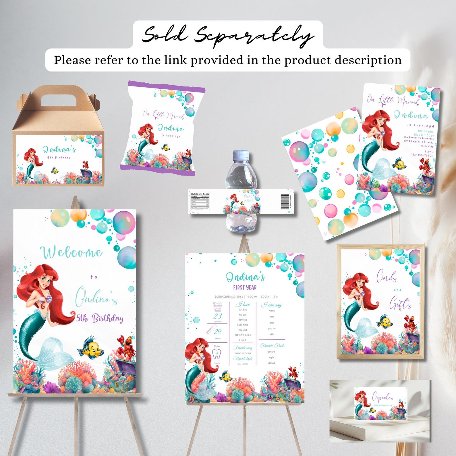 Editable Tagtemplate, Mermaid Birthday Gift Tag, Instant Download ...
