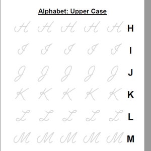 Traceable Cursive Alphabet - Etsy