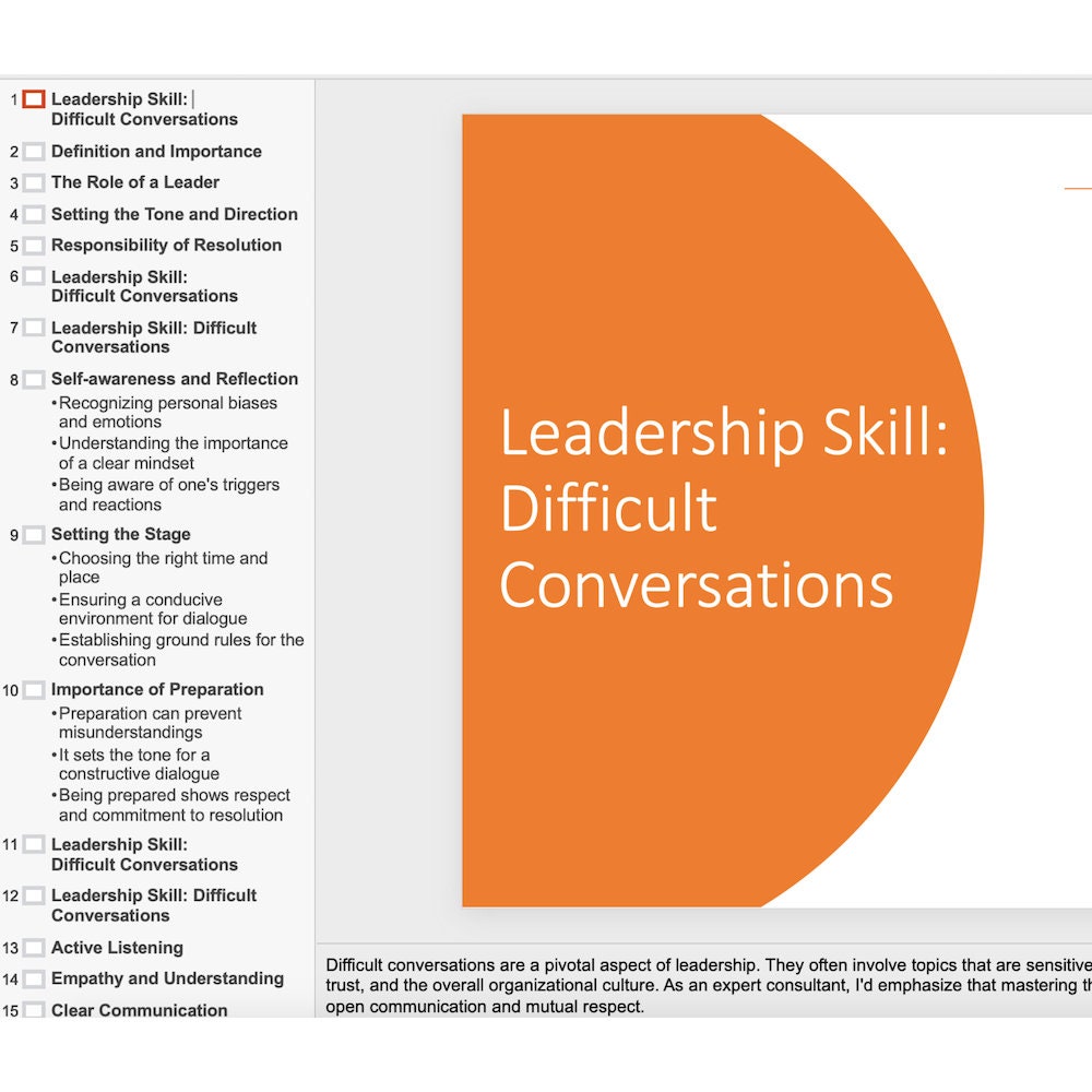 Leadership: Difficult Conversations Powerpoint Course (digital Download ...