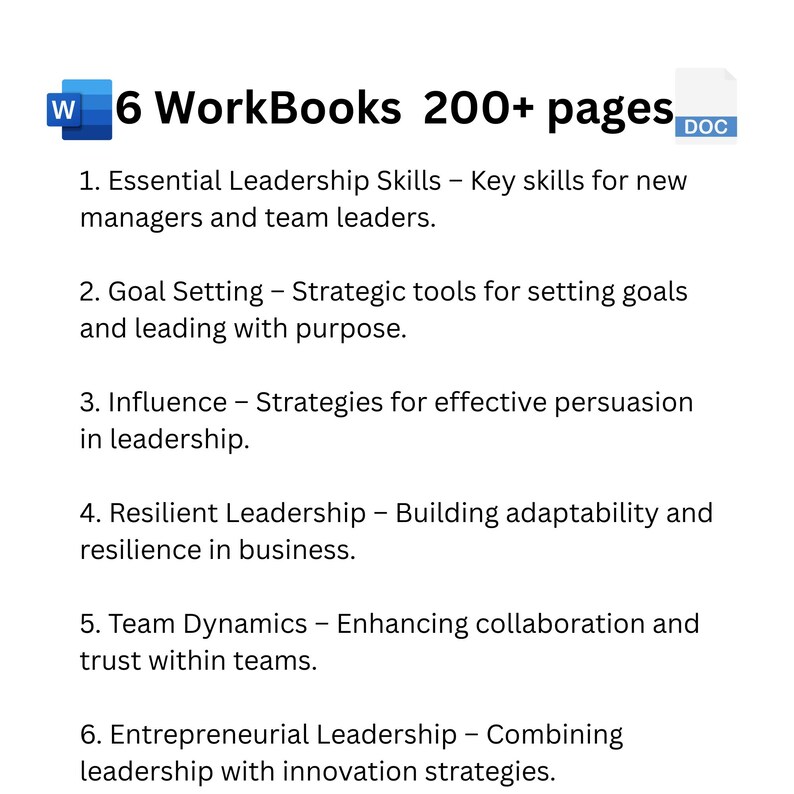 Leadership Skills Editable Files | PLR License | 6 Leadership Guides ...