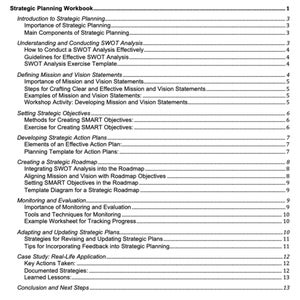 Strategic Planning Workbook: Editable Templates, MRR PLR License 30 ...