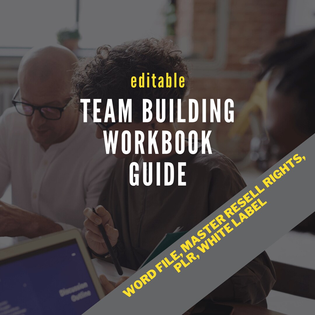 Team Building Workbook for Leaders and Management. Leadership Editable ...