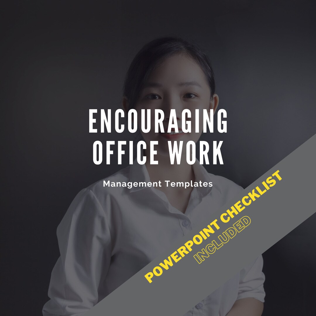 Encouraging Office Work Powerpoint Editable Template 19-slide Bonus ...