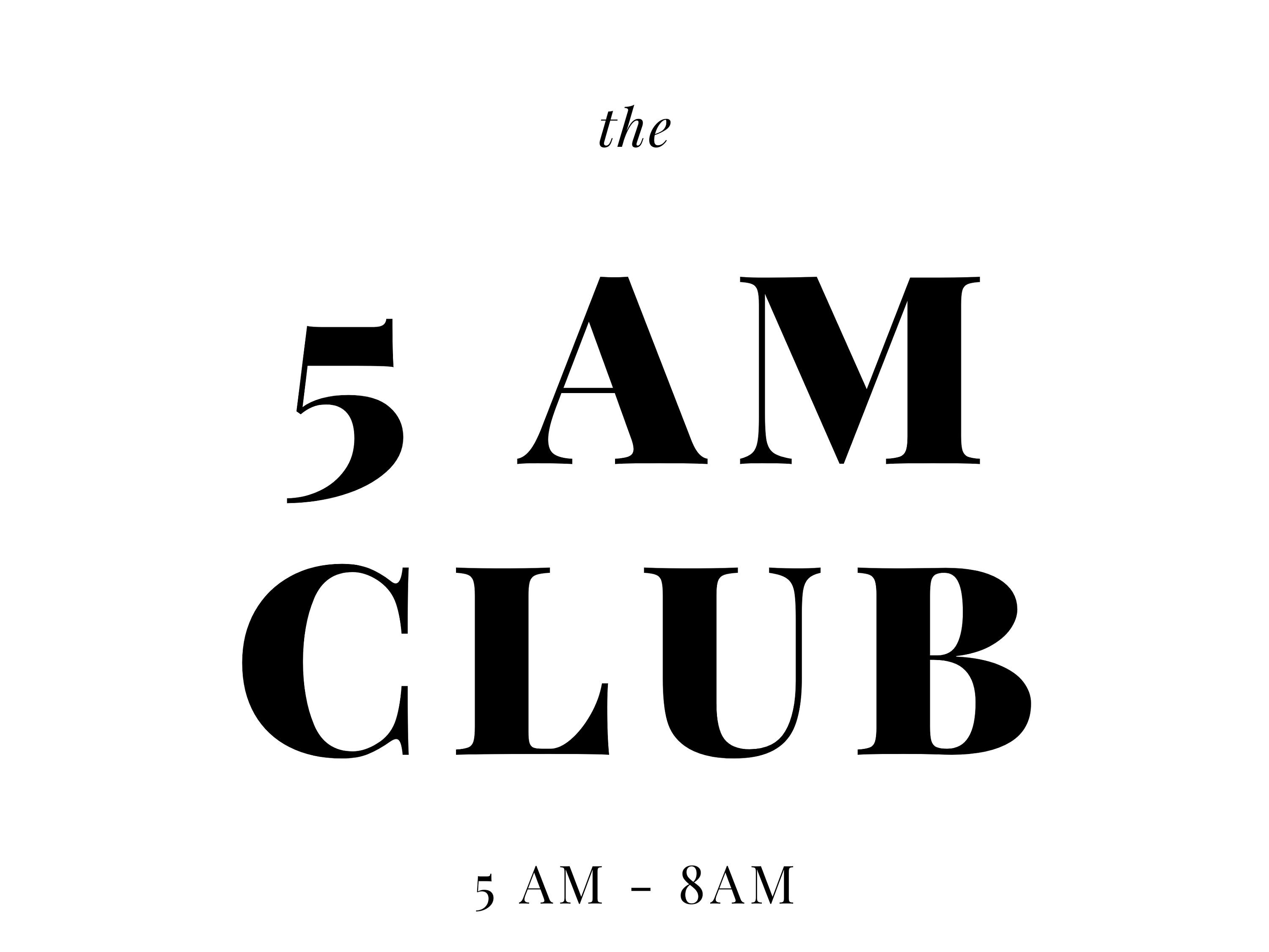 5 AM Club Sticker Gift Digital Download Positive PNG Leader - Etsy