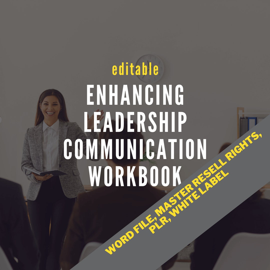 Leadership Communication Guide: Editable Workbook (MRR, PLR) 30+ Pages ...