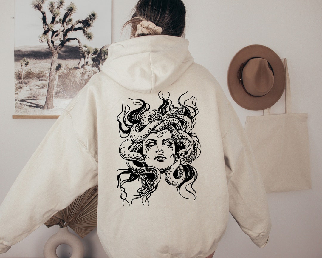 Medusa Hoodie, Greek Mythology Hoodie, Strong Women Hoodie, Women ...