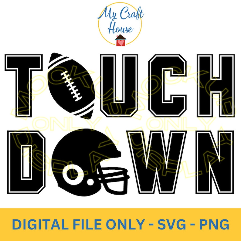 Touchdown Svg Png, Football Svg Png, Game Day Svg Png, Funny Football ...