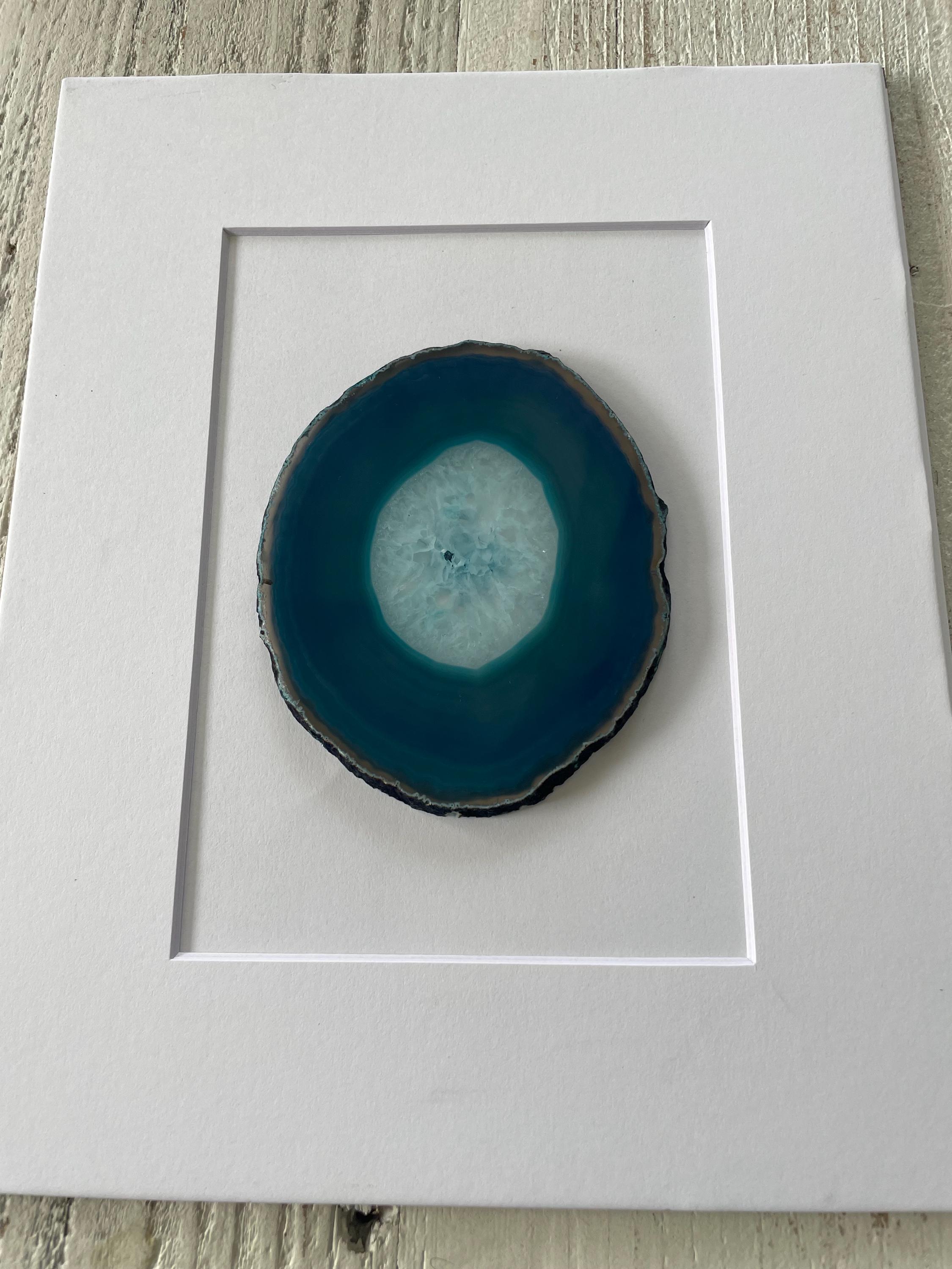Shadowbox Frame With One of a Kind Multi Teal Agate Stone-perfect for ...