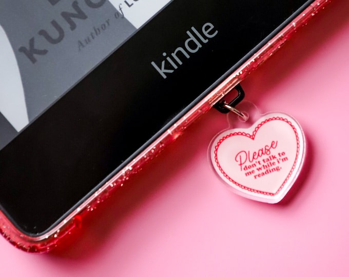 Please Don't Talk to Me While I'm Reading Kindle Charm, USB Plug Charm ...