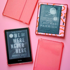 Pink Glitter Kindle Paperwhite Case, Transparent Pink Glitter Case ...
