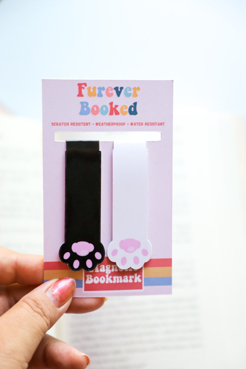 Cat Paw Magnetic Bookmarks Cat Bookmark Bookish Magnetic - Etsy