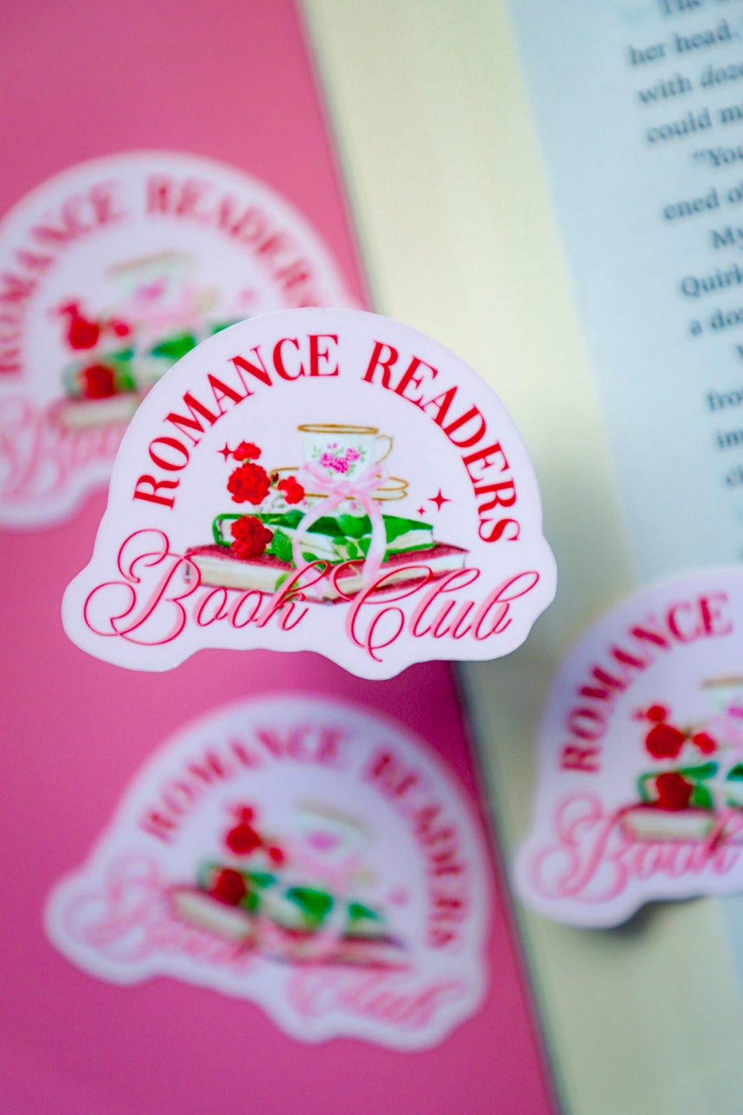 Romance Readers Book Club Sticker, Romance, Kindle Stickers, Book ...