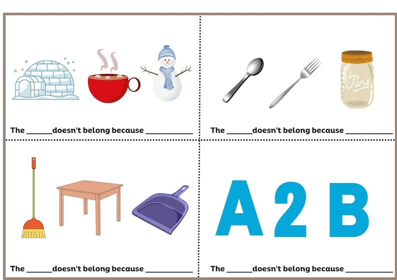 What Doesn't Belong? A Receptive and Expressive Language Activity ...