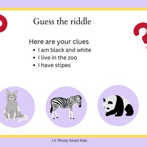 FUN WITH RIDDLES- Enjoy Playing This Fun Guessing Game With Adorable ...