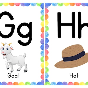 ALPHABET LEARNING CARDS - Fun, Colorful Visuals to Support Classroom ...