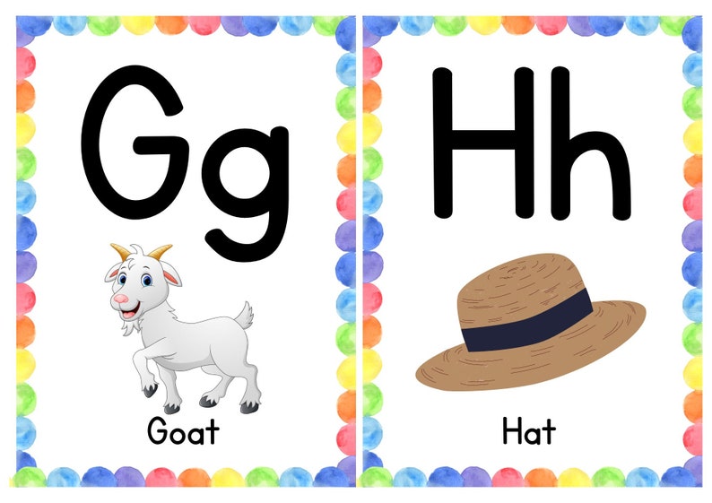 ALPHABET LEARNING CARDS - Fun, Colorful Visuals to Support Classroom ...
