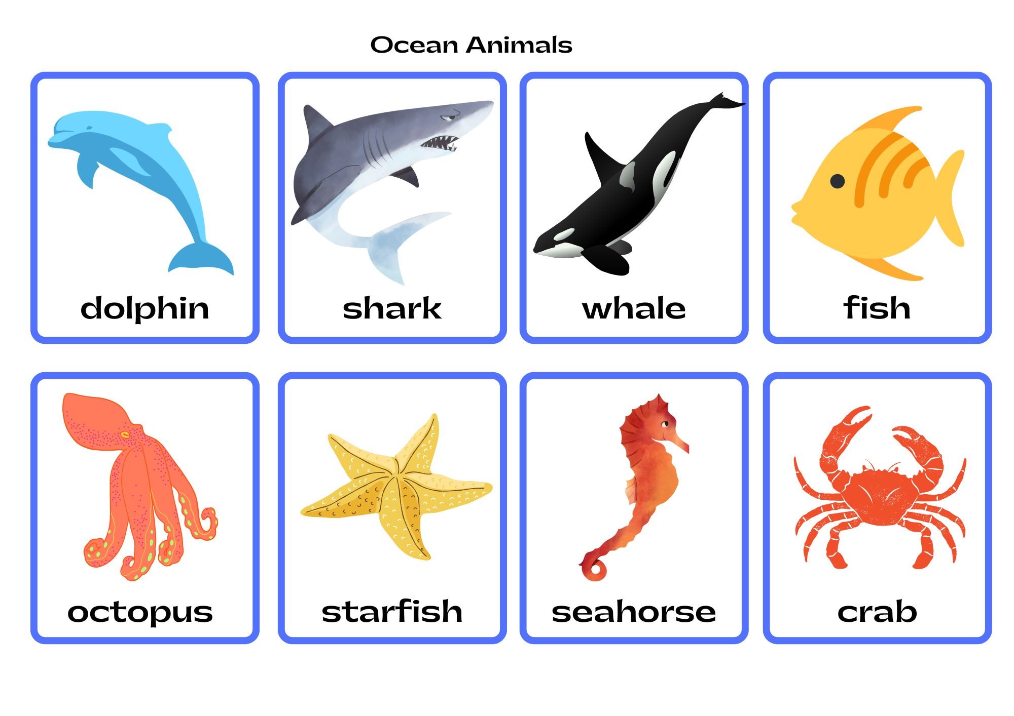 Animal Sort - Sort Ocean, Farm, and Zoo Animals. Promotes Vocabulary ...