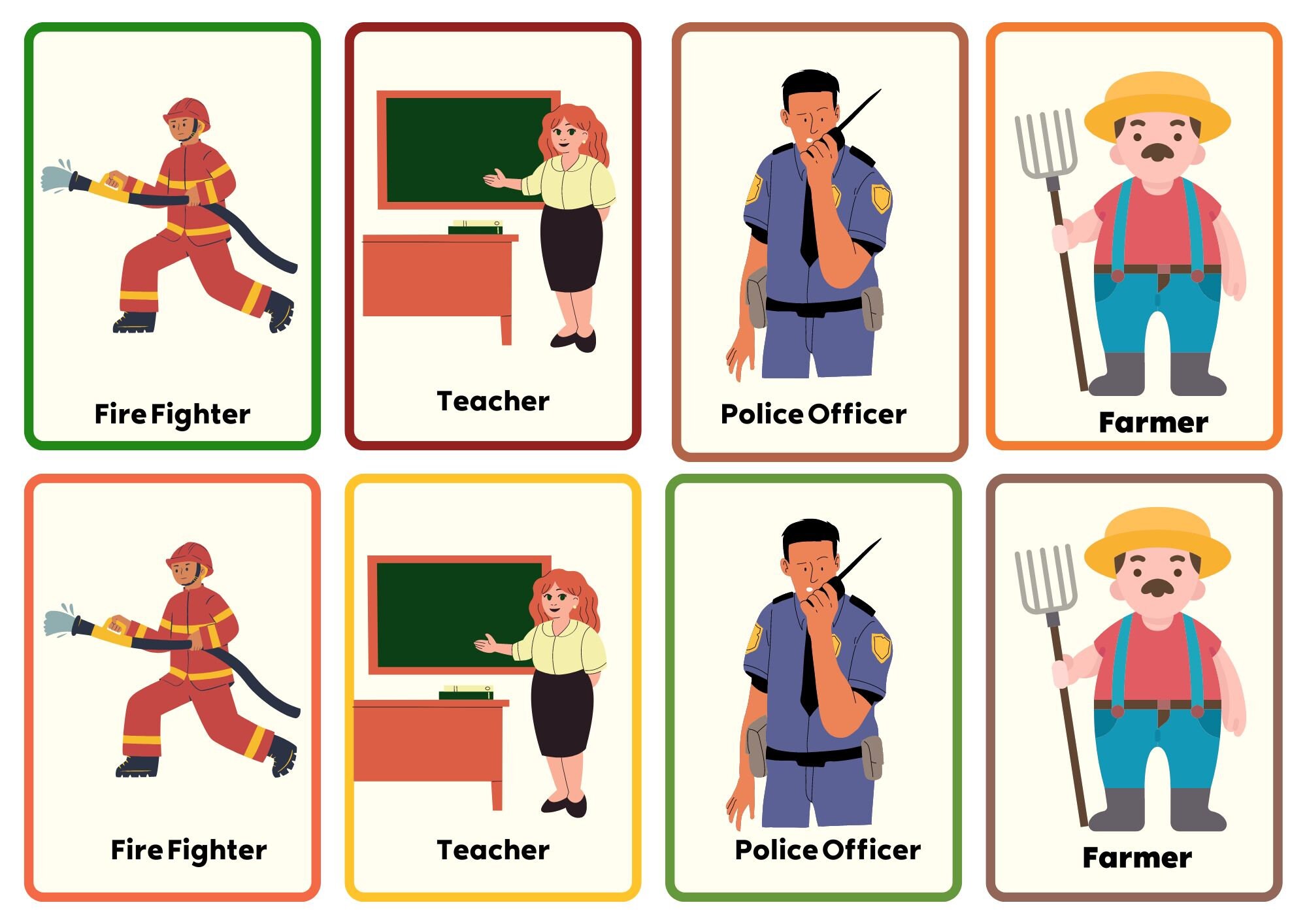 Community Helpers Memory Match Game - Etsy