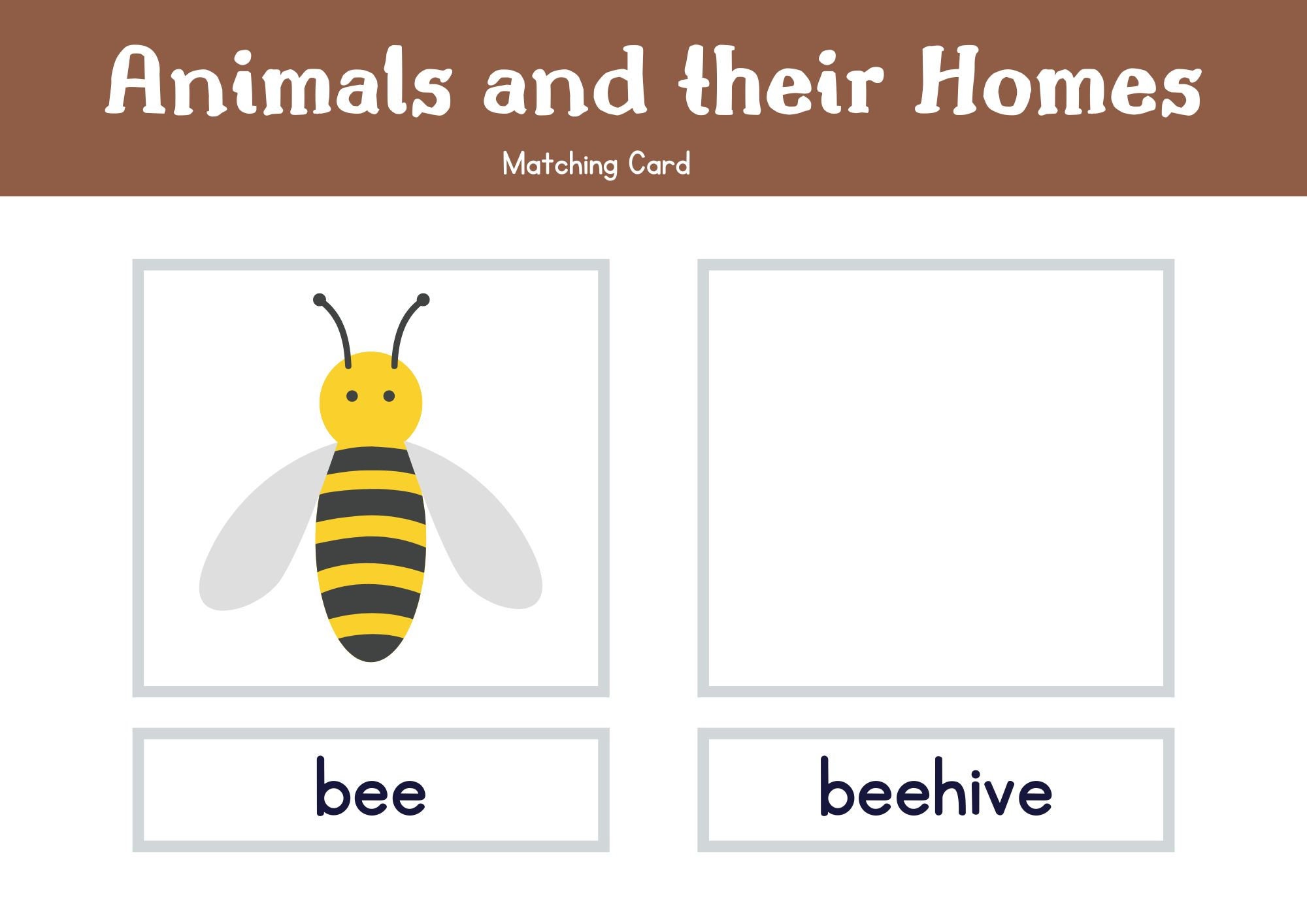 Animals and Their Homes. Cut and Paste Activity. Fun Pre-school ...