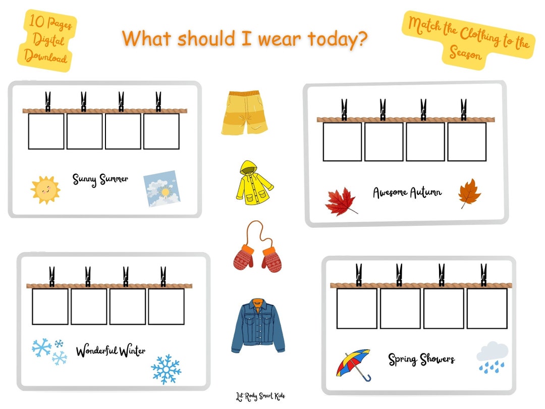What Should I Wear Today? Reinforce Seasons and Related Seasonal ...