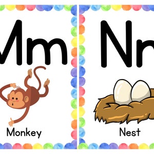 ALPHABET LEARNING CARDS - Fun, Colorful Visuals to Support Classroom ...