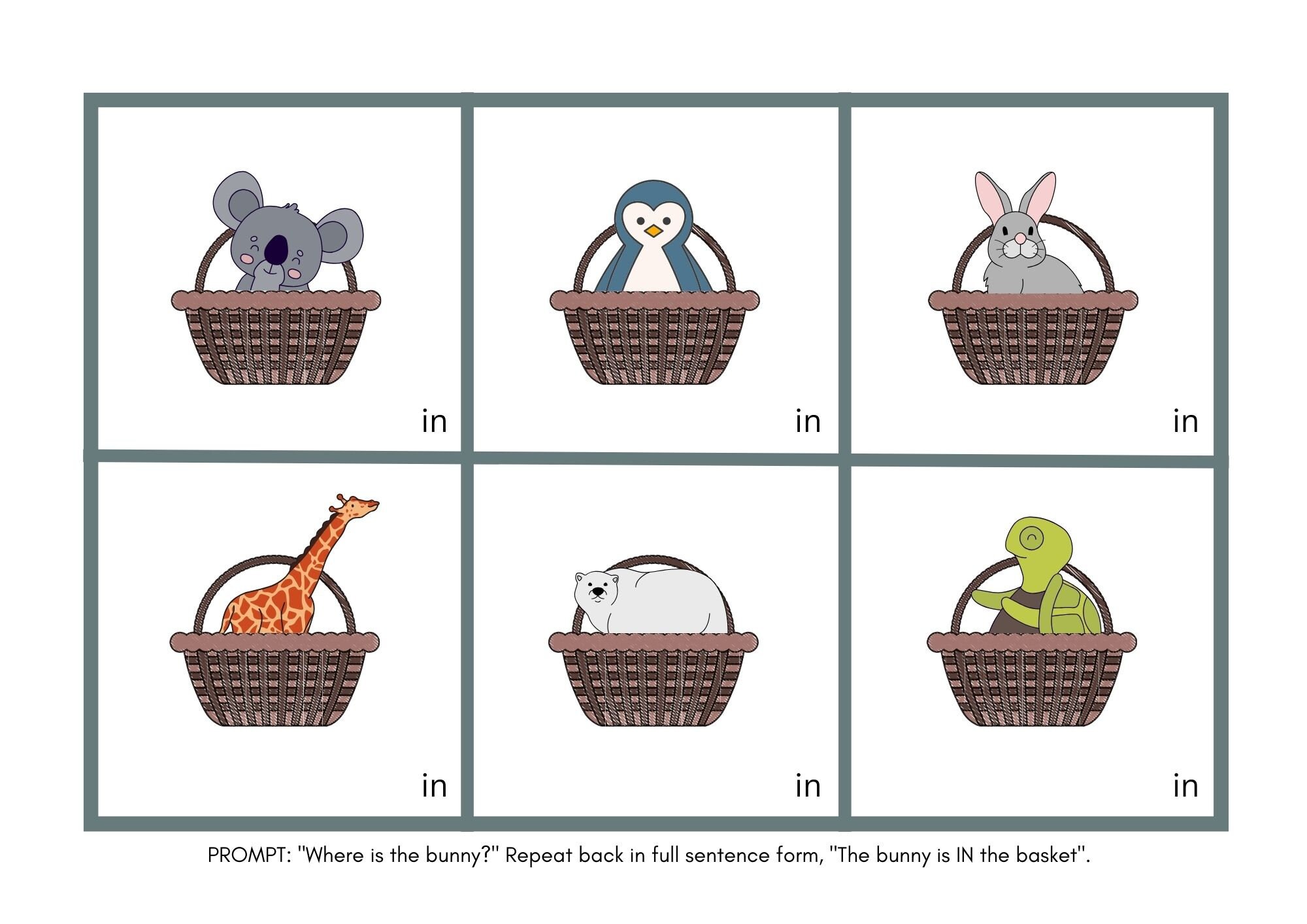 Prepositions of Place. Teach "in", "on", "under" With These Colorful ...