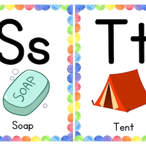 ALPHABET LEARNING CARDS - Fun, Colorful Visuals to Support Classroom ...