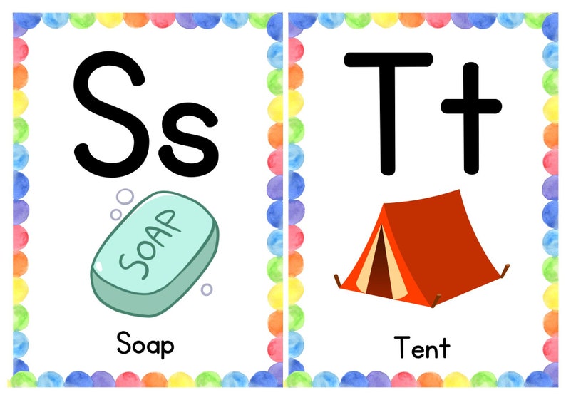 ALPHABET LEARNING CARDS - Fun, Colorful Visuals to Support Classroom ...