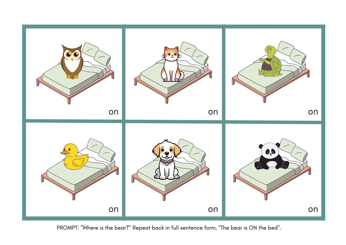 Prepositions of Place. Teach "in", "on", "under" With These Colorful ...