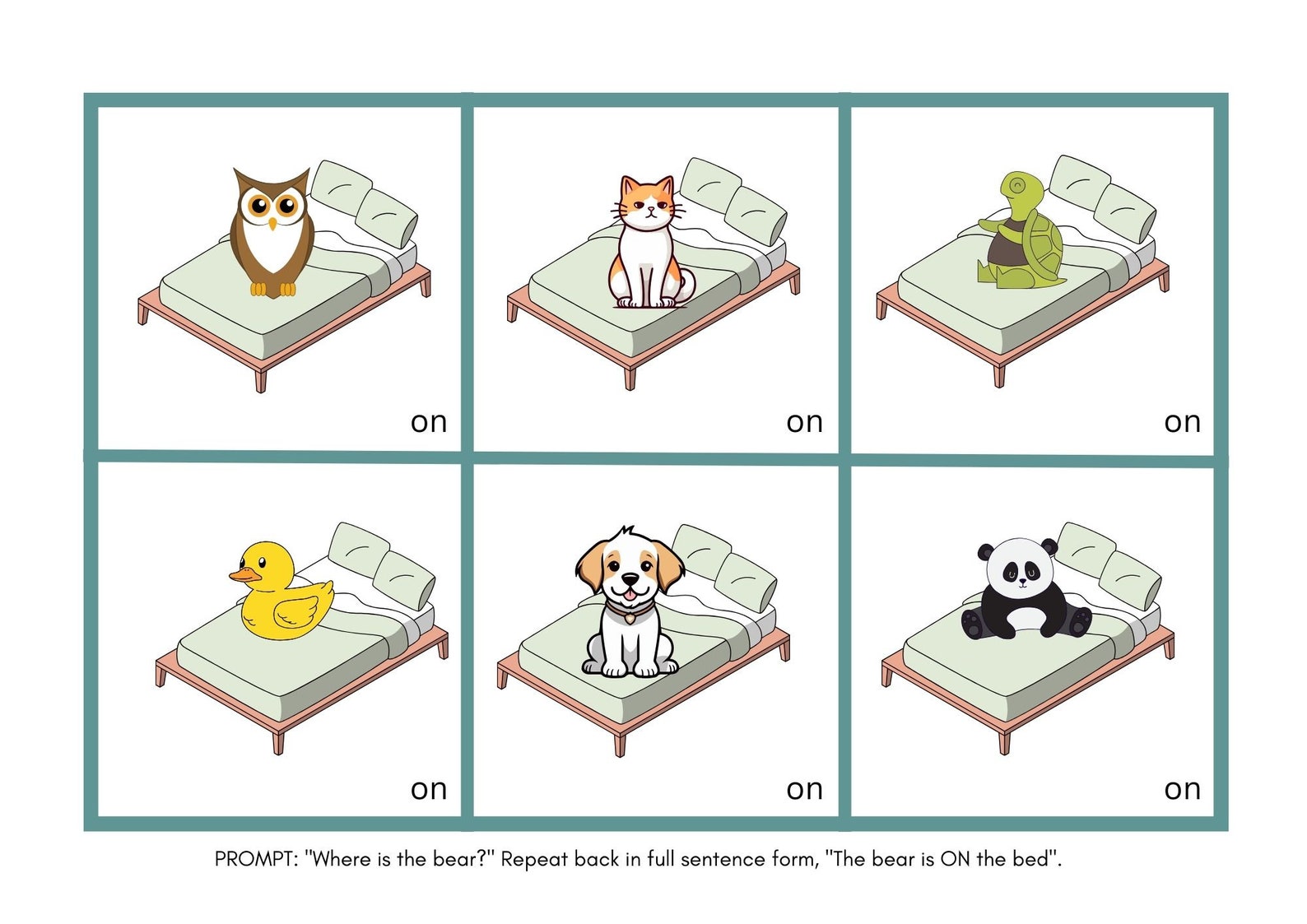 Prepositions of Place. Teach "in", "on", "under" With These Colorful ...